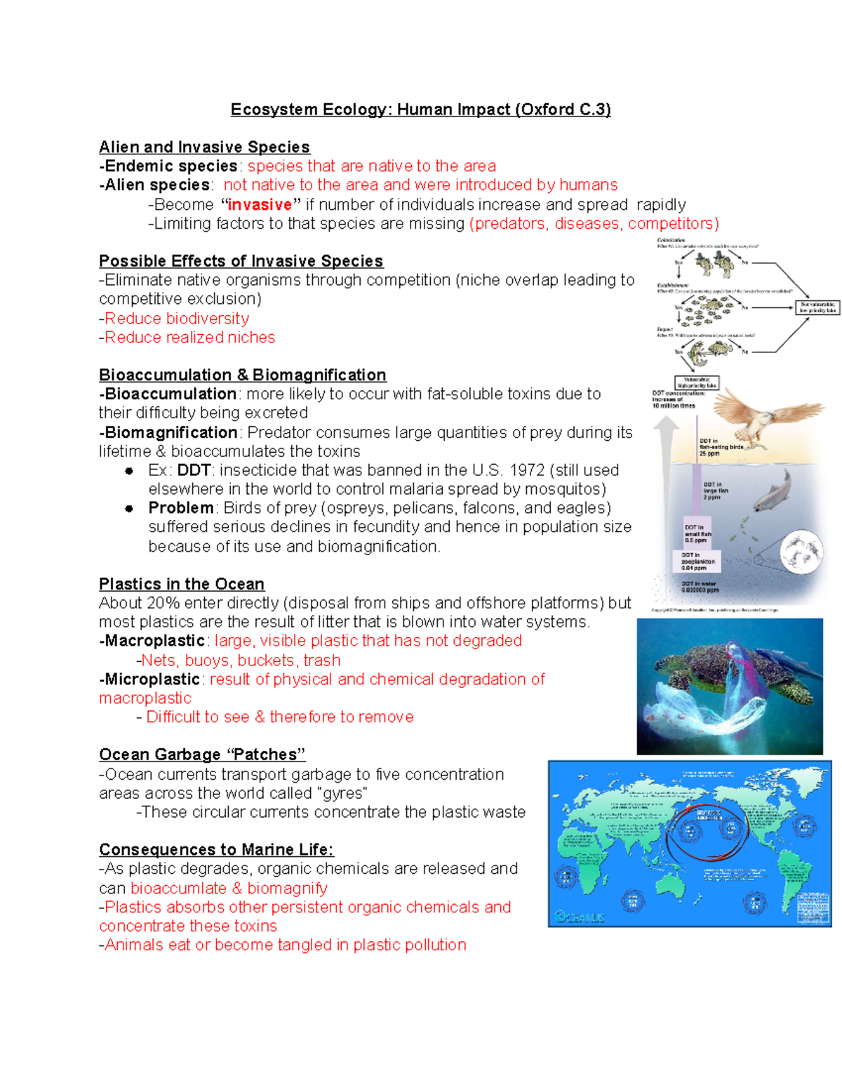 Notes - Human Impact Ecology p7 - Ecosystem Ecology: Human Impact ...