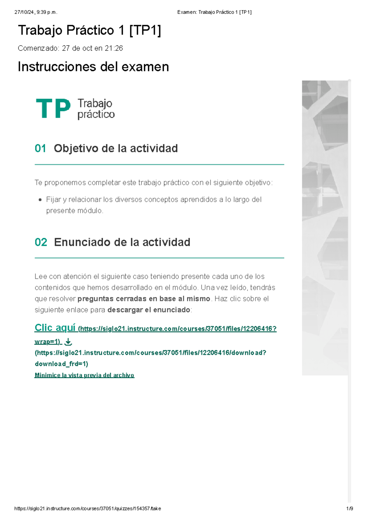 Mkt int tp 1 83% - tpp - Trabajo Práctico 1 [TP1] Comenzado: 27 de oct en 21: Instrucciones del ...