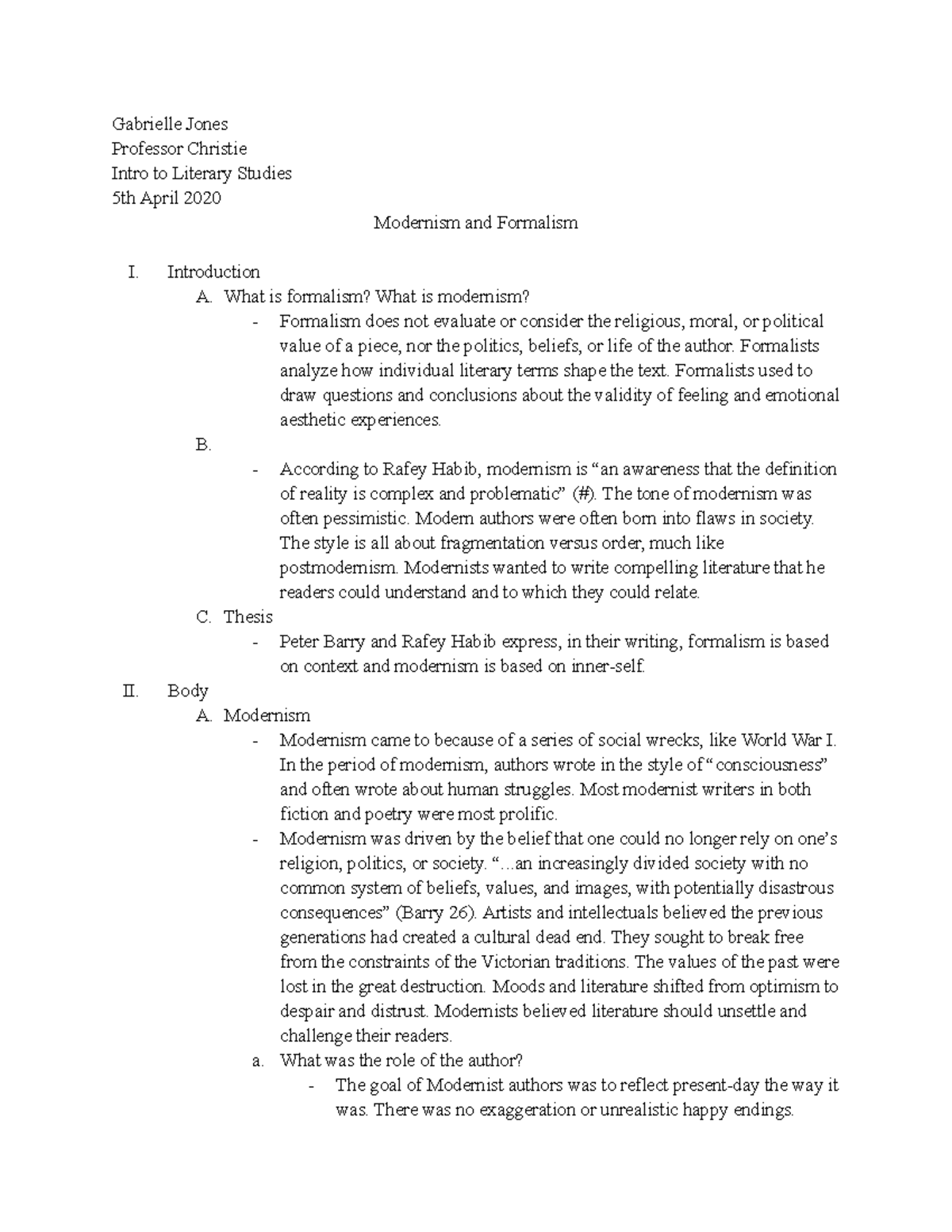 Random Topic Essay - Gabrielle Jones Professor Christie Intro to ...