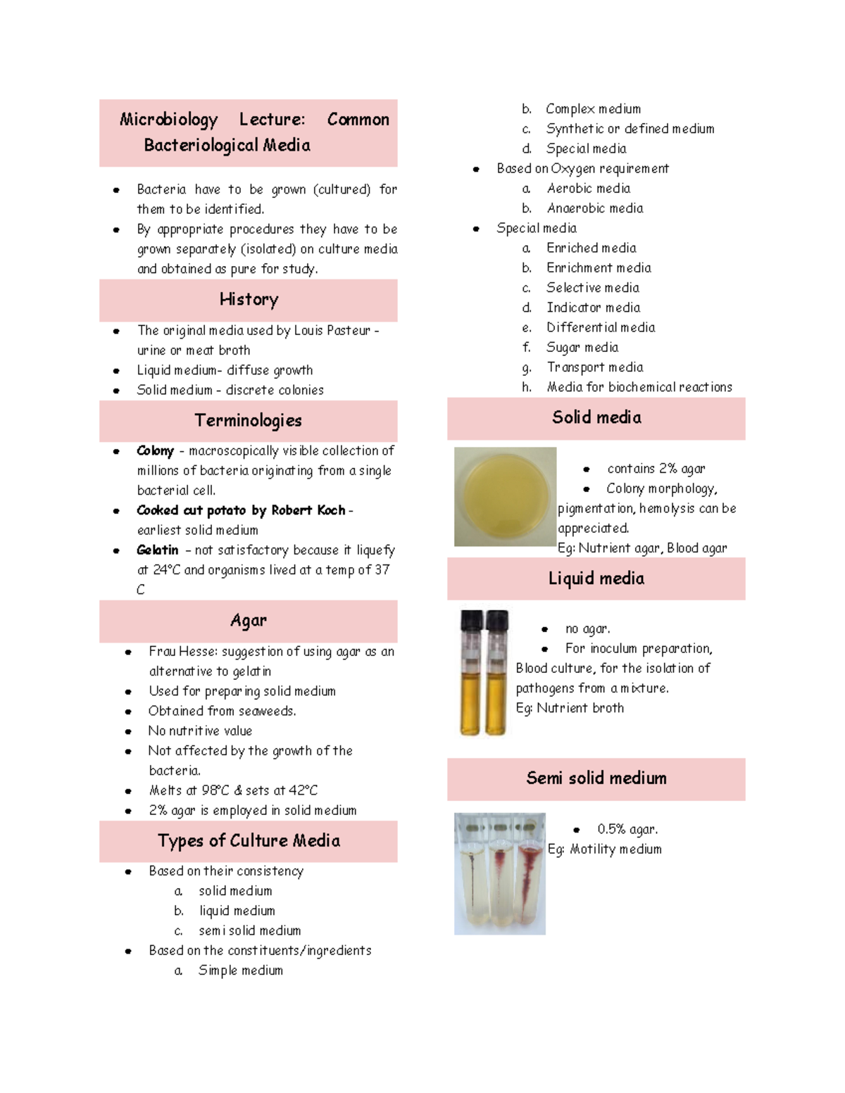 Common Bacteriologic Media - Bacteria have to be grown (cultured) for ...