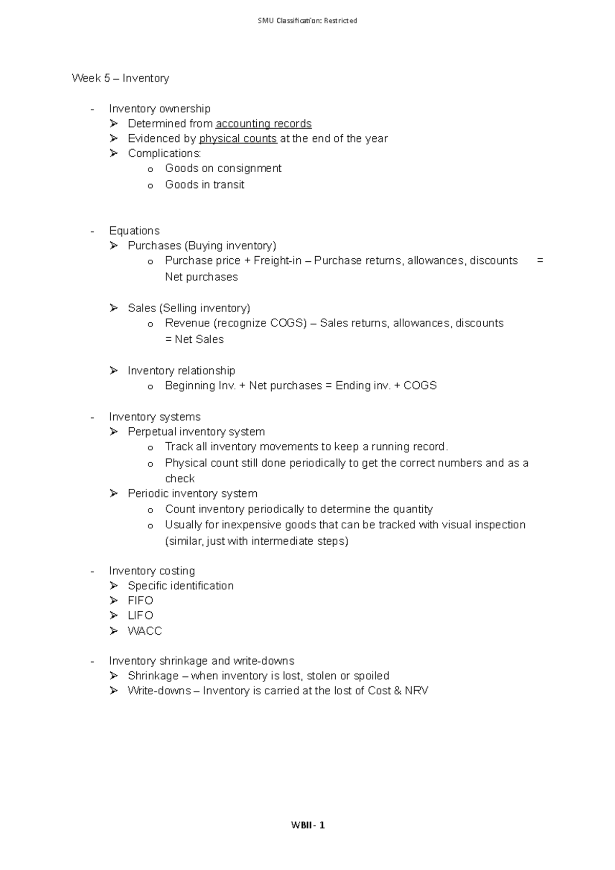 Financial Accounting - Key concept - SMU Classification: Restricted ...