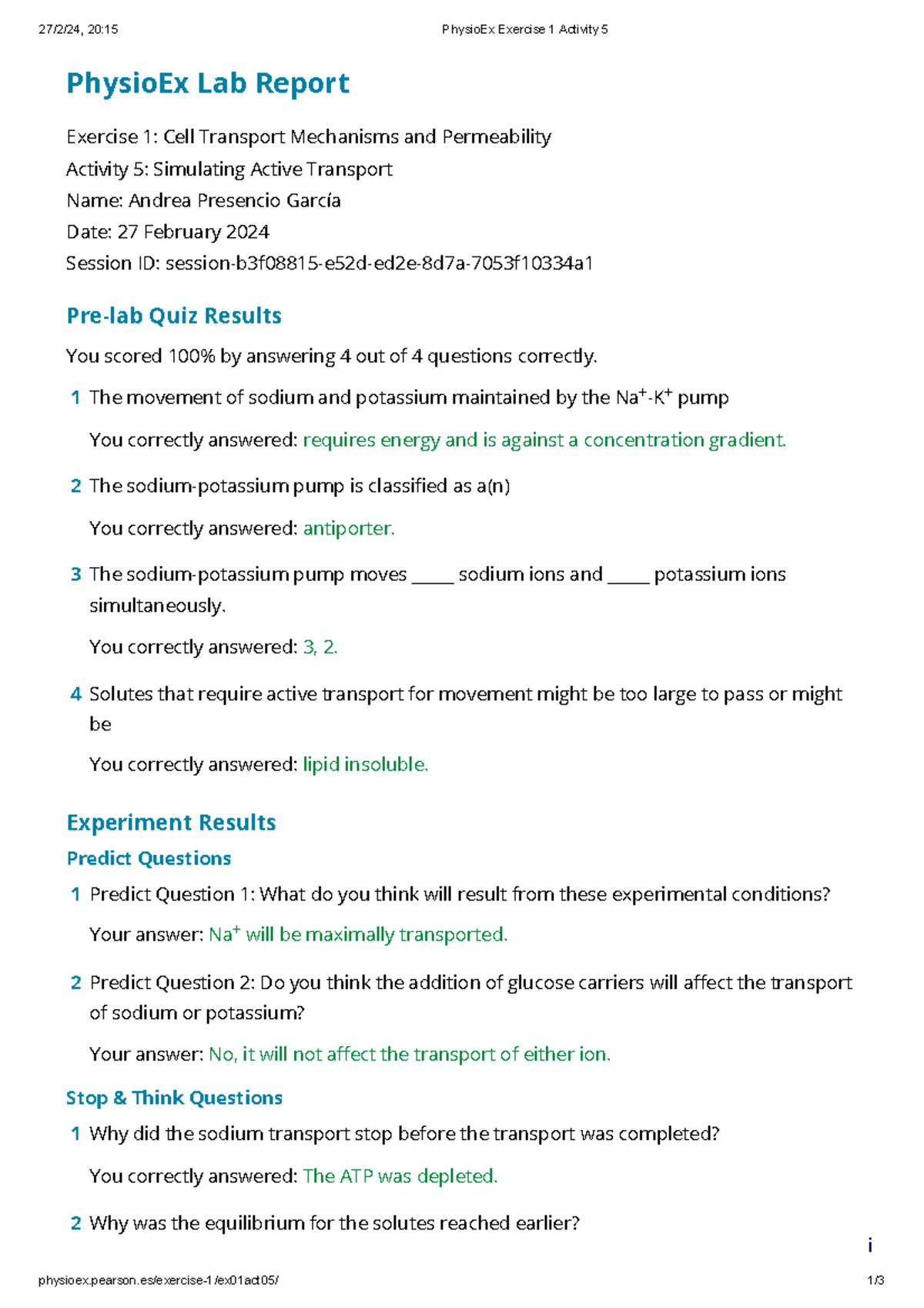 Physio Ex Exercise 1 Activity 5 - pearson/exercise-1/ex01act05/ 1 ...