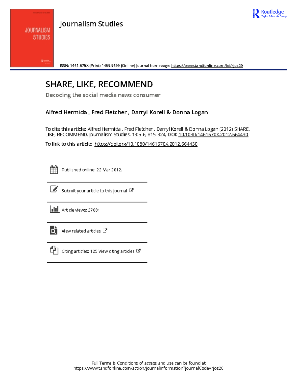 Share LIKE Recommend - notes - Full Terms & Conditions of access and ...