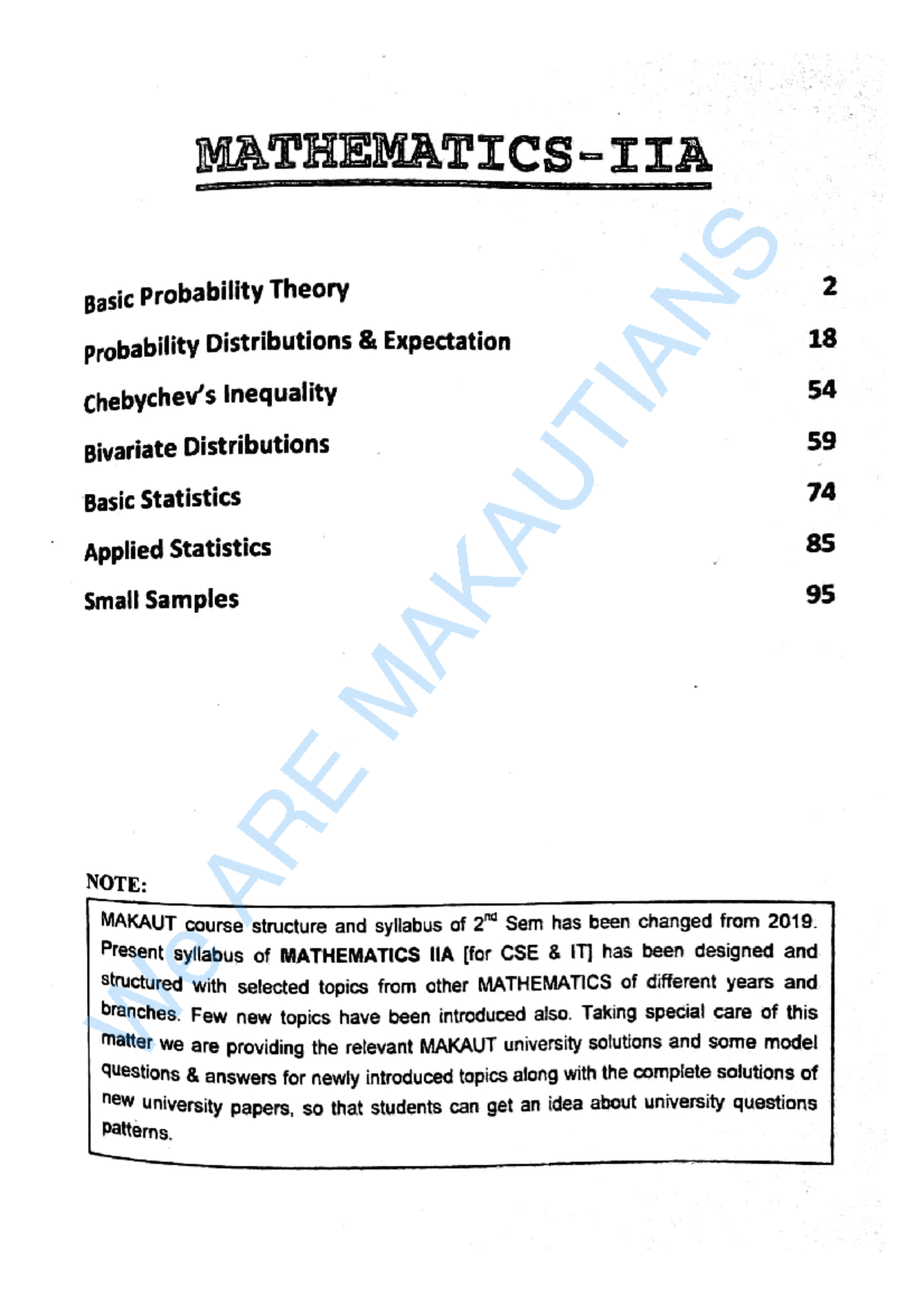 Mathematics - IIA - Lecture - Computer Science and Engineering - Studocu