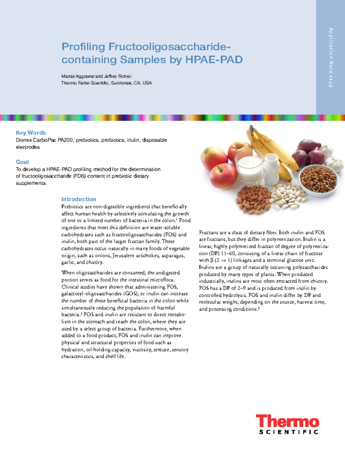 AN1149 Dionex ICS6000 identification of maltodextrins - Profiling ...