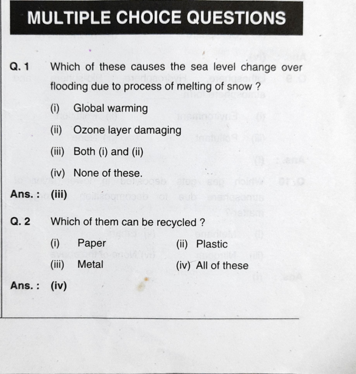 Chapter 1 - Environmental Studies MCQ - Studocu
