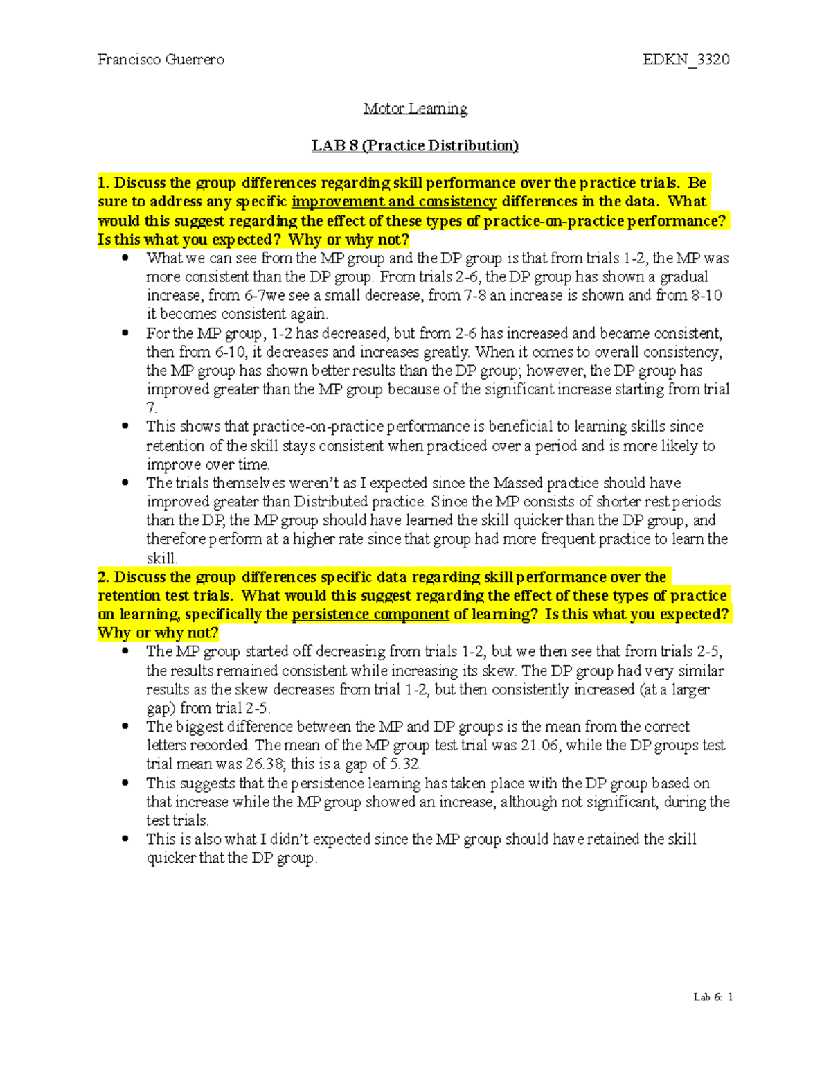 Lab 8 Distrib(Complete) (Auto Recovered) - Francisco Guerrero EDKN_ Motor Learning LAB 8 ...