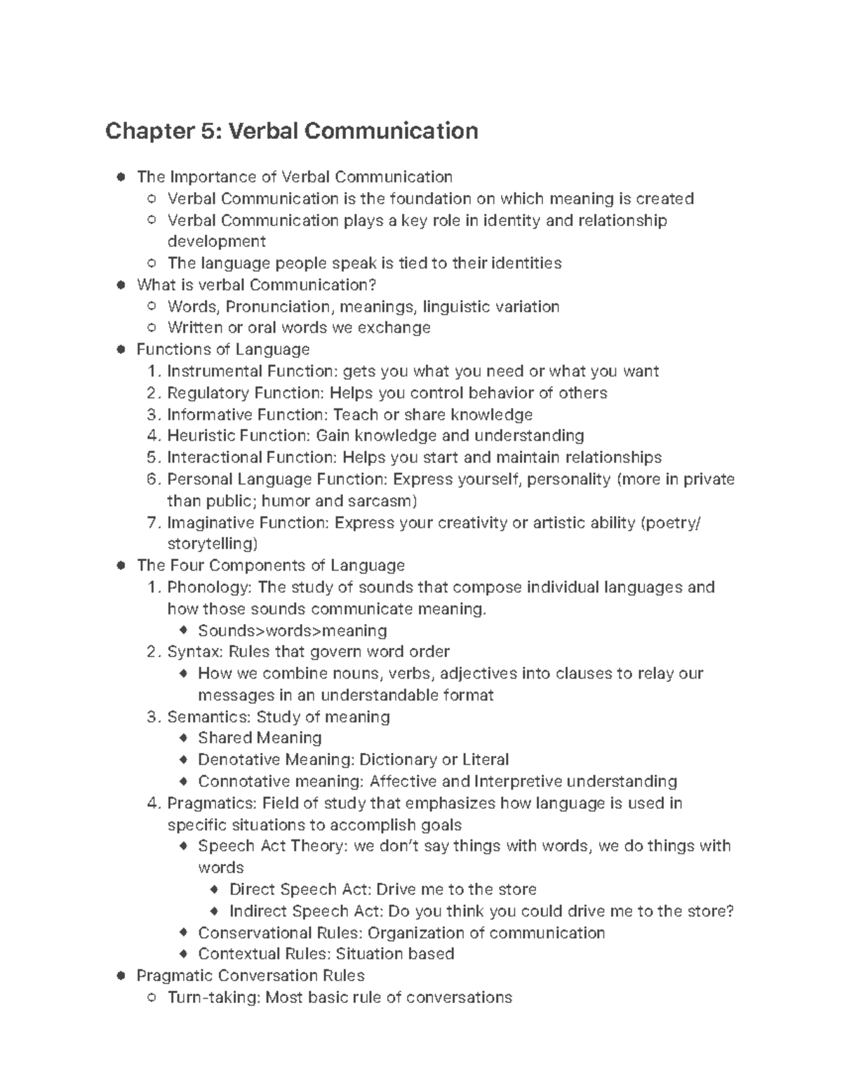 Chapter 5: Verbal Communication - ï ï ï ï ï ï ï ï 1. 2. 3. 4. 5. 6. 7 ...