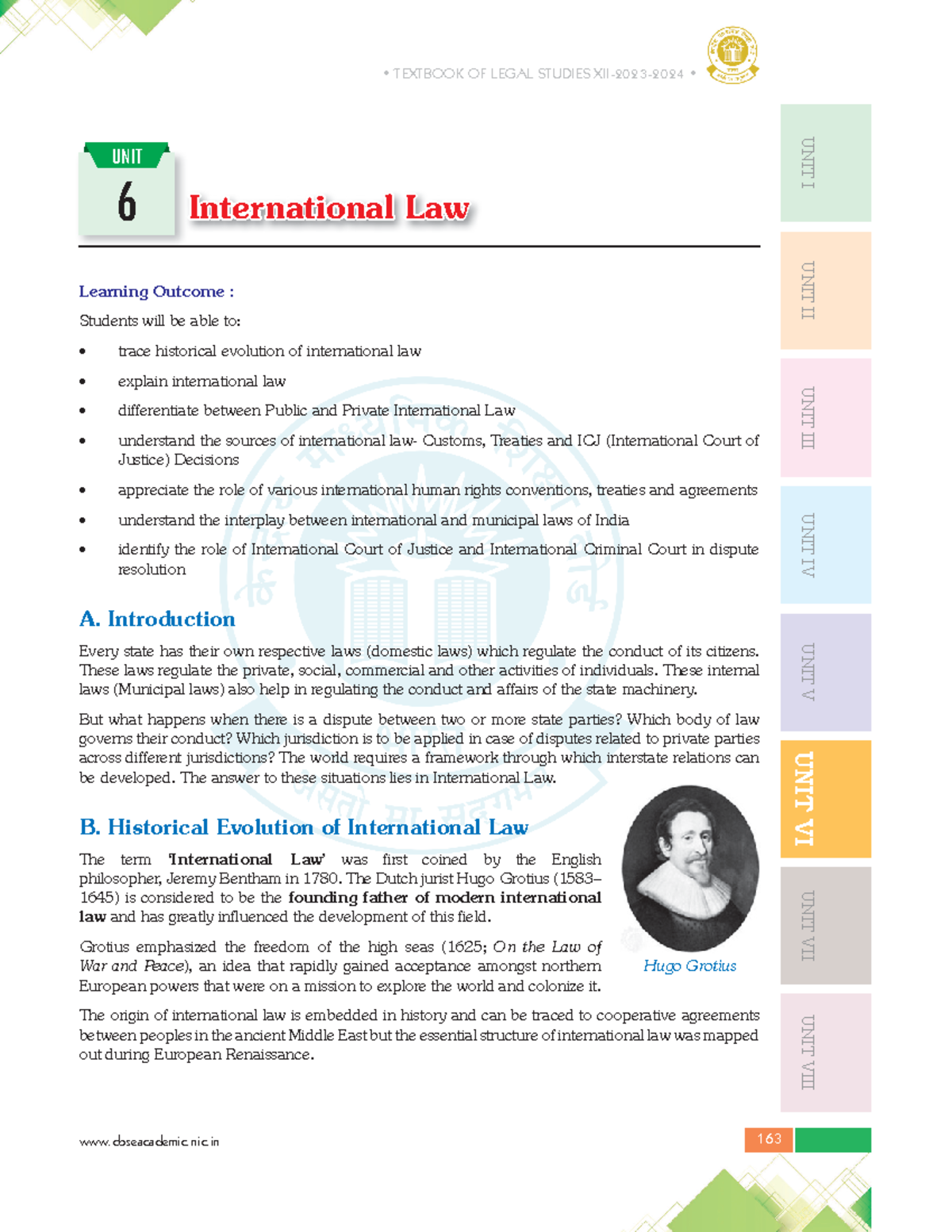12 international law - UNIT I UNIT II UNIT III UNIT IV UNIT V UNIT VI ...