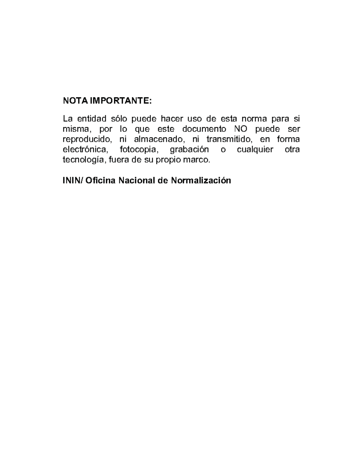 NC-ISO 8258 - NORMA CUBANA ISO 8258 - NOTA IMPORTANTE: La entidad sólo ...
