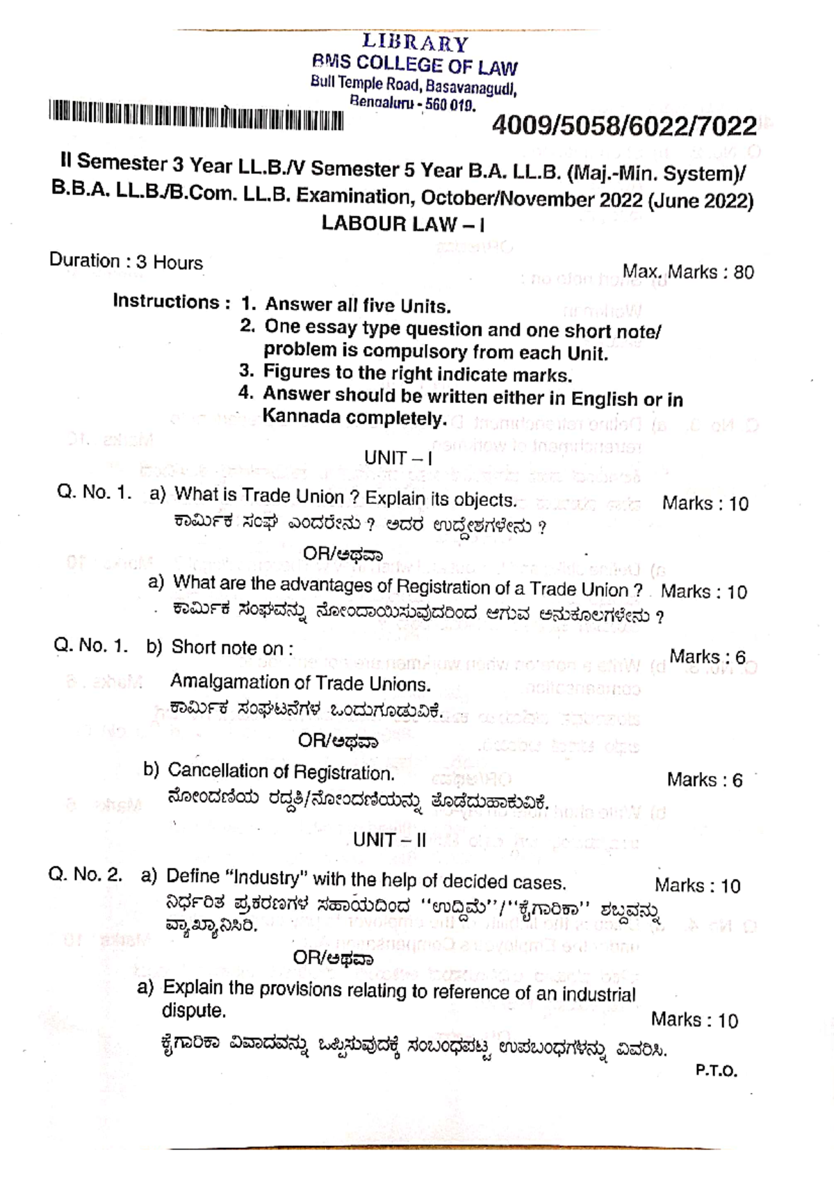 005 Labour Law - I - Llb 3 years - Studocu