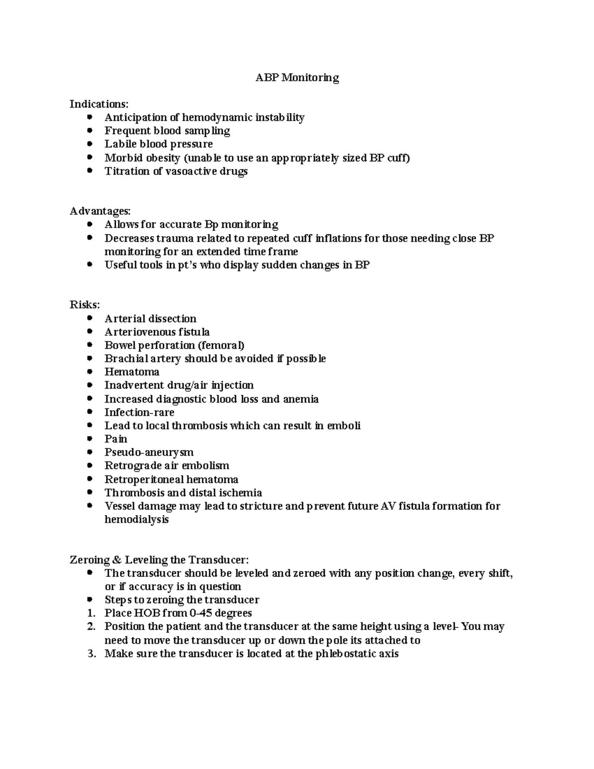 ABP Monitoring - ABP Monitoring Indications: Anticipation of ...