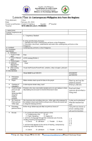 FOOD PROCESSING lesson plan - Lesson Plan in Food Processing- Time ...