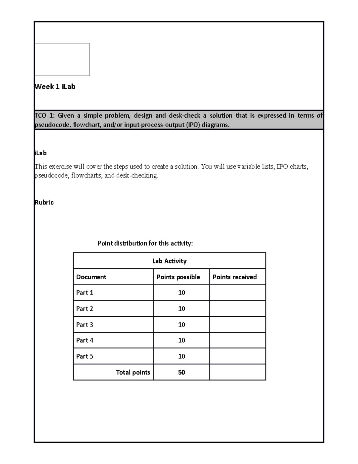 W1 i Lab - Restaurant Tip Calculator App - Week 1 iLab TCO 1: Given a ...