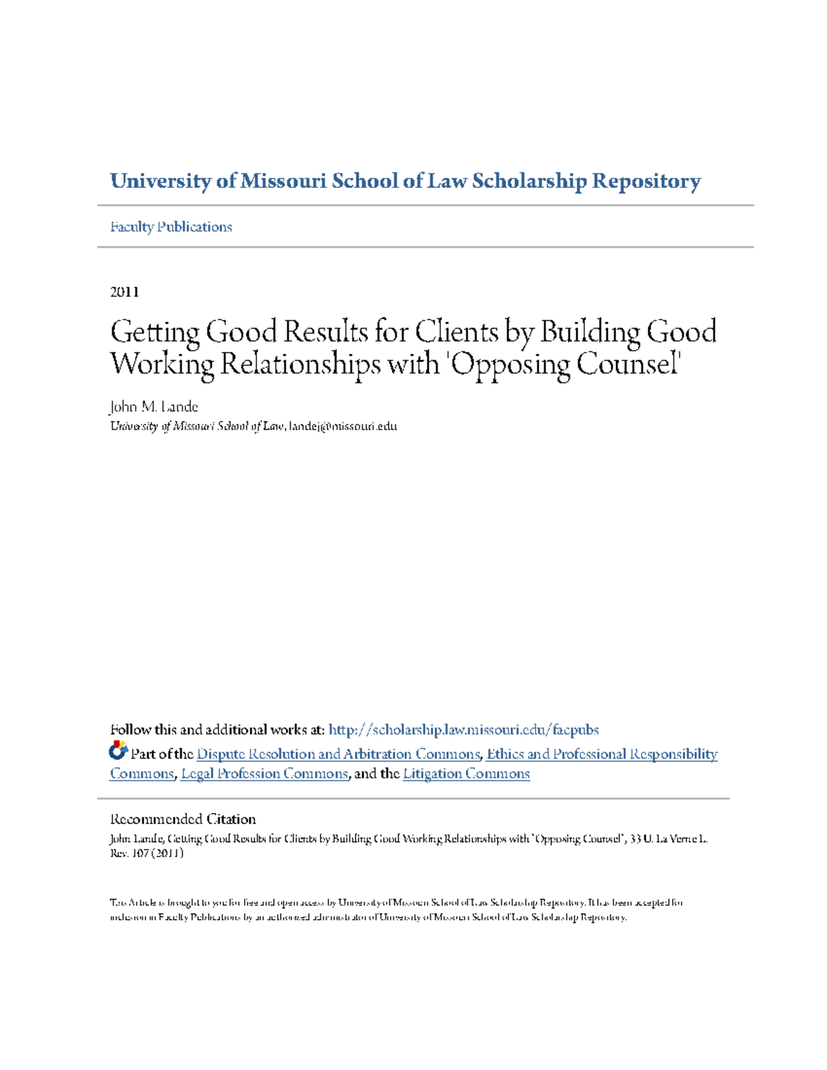 Getting Good Results for Clients by Building Good Working Relatio ...