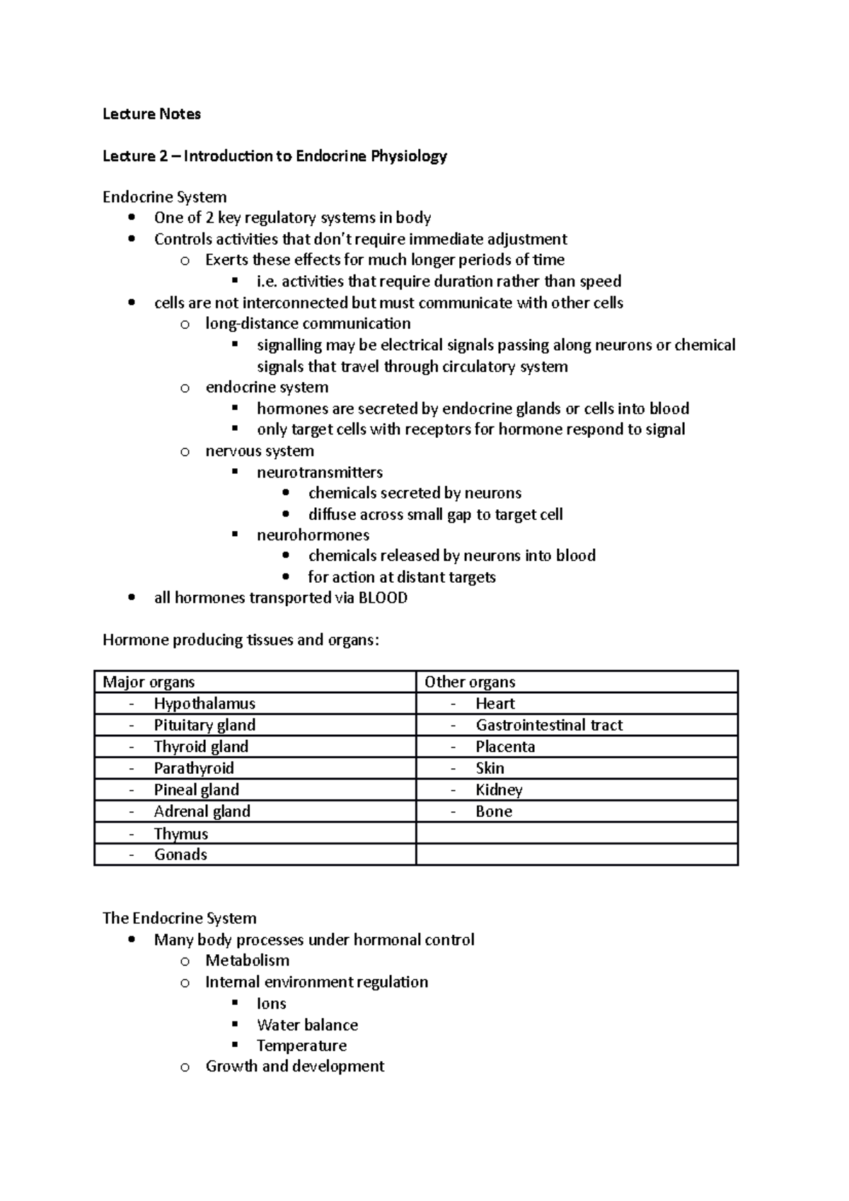Module 1 Endocrine Lecture Notes 1 8 Lecture Notes Lecture 2 0848