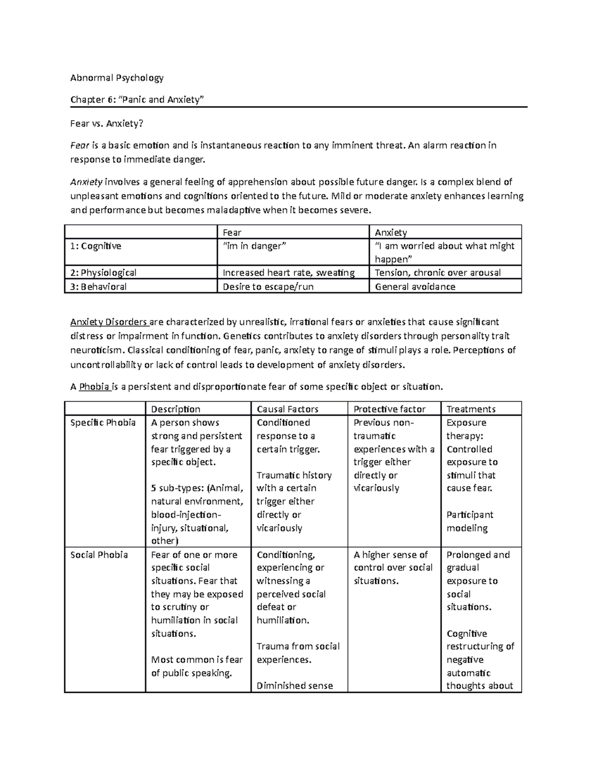 Abnormal Psych 6: Panic disorders - Abnormal Psychology Chapter 6 ...