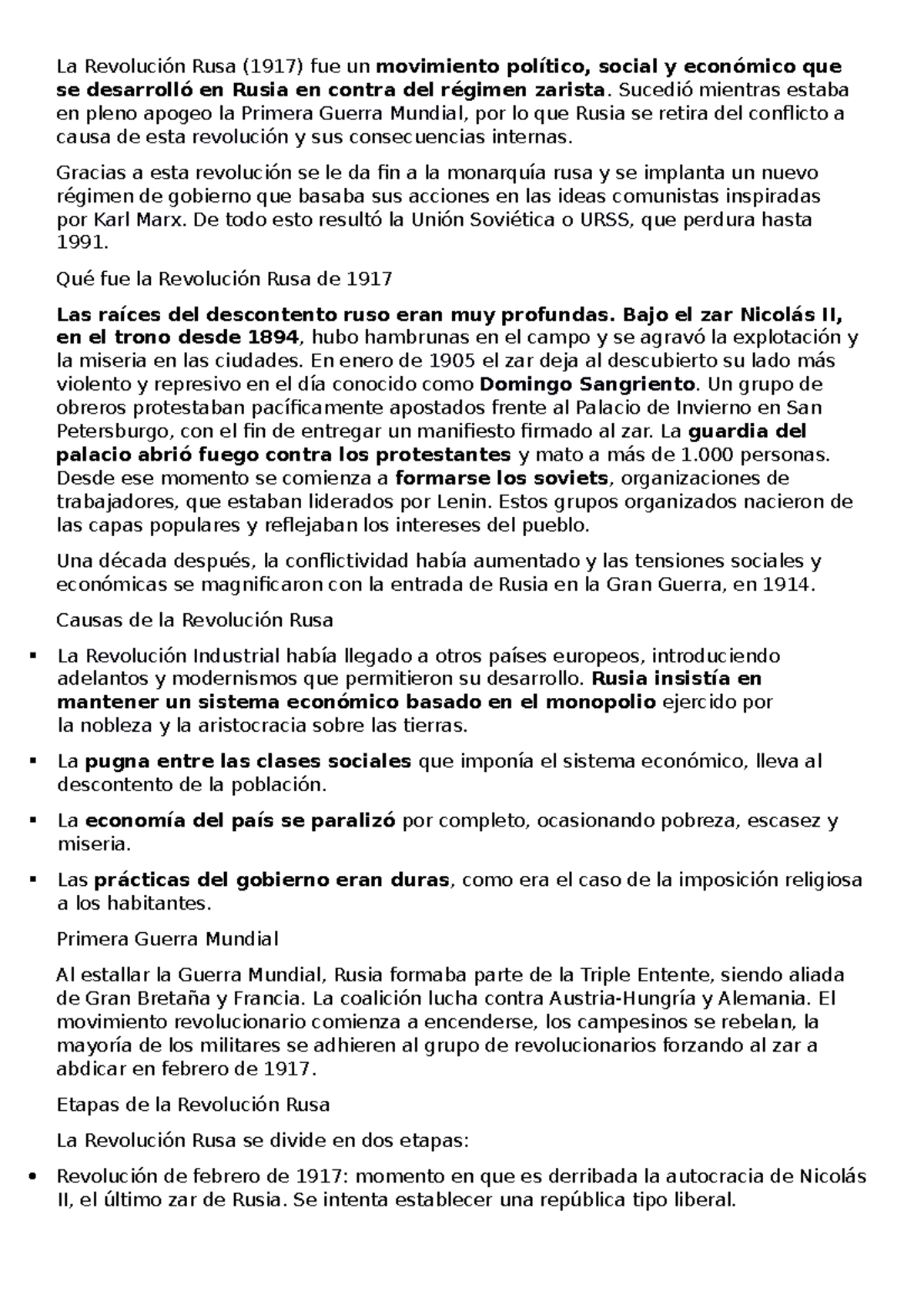 Revolución RUSA - La Revolución Rusa (1917) fue un movimiento político ...