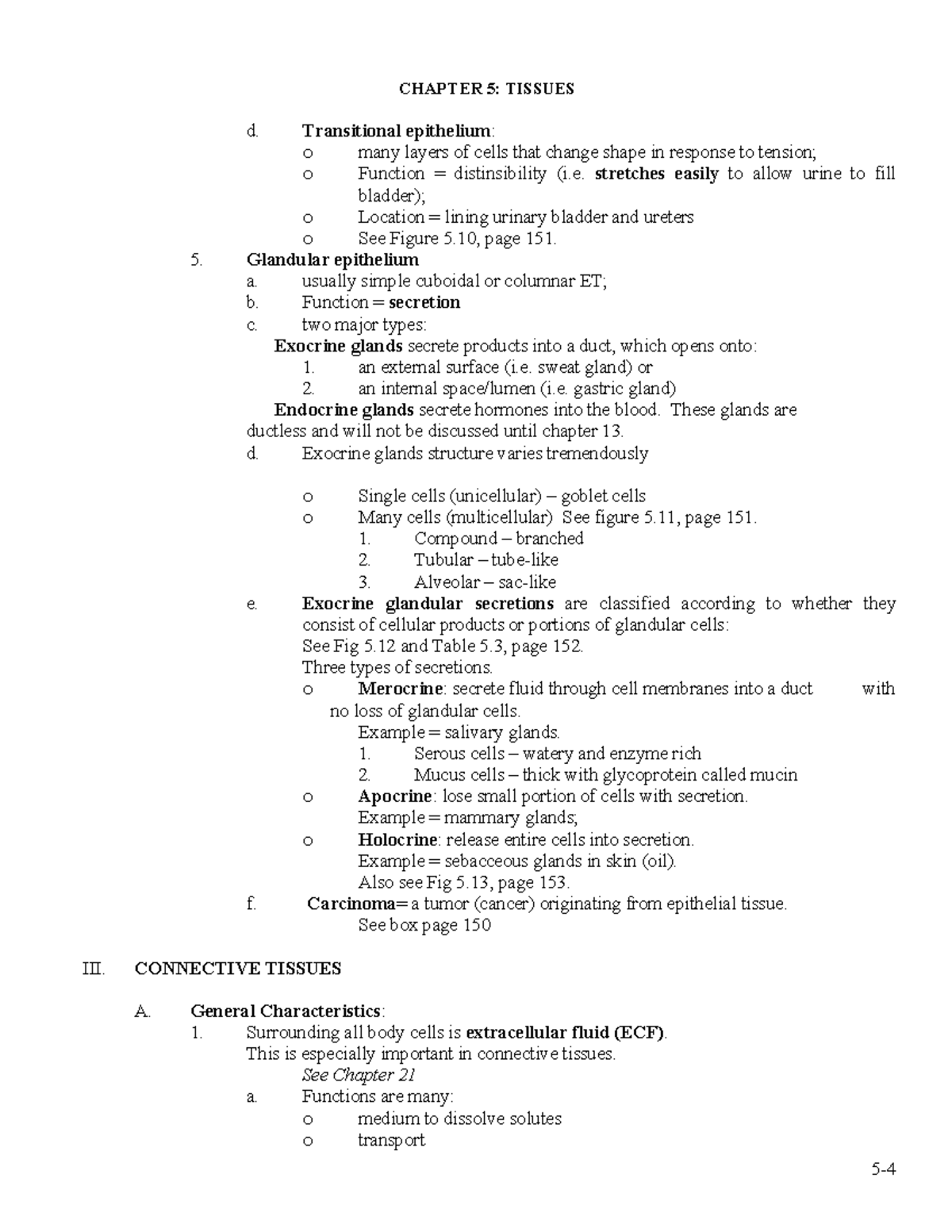 Chapter 5 Tissues notes (dragged) 4 - CHAPTER 5: TISSUES 5- d ...