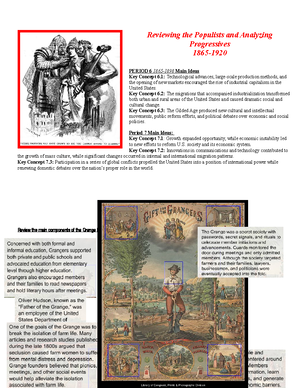 An overview of a unit in American History - Guided Reading & Analysis ...
