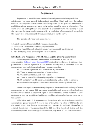 Data Analytics - JNTU - Studocu