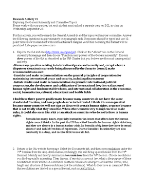 Un position paper - Delegation from Somalia Position Paper for the ...