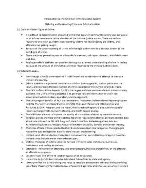 Criminal justice final exam study guide part 1 - Criminal Justice ...