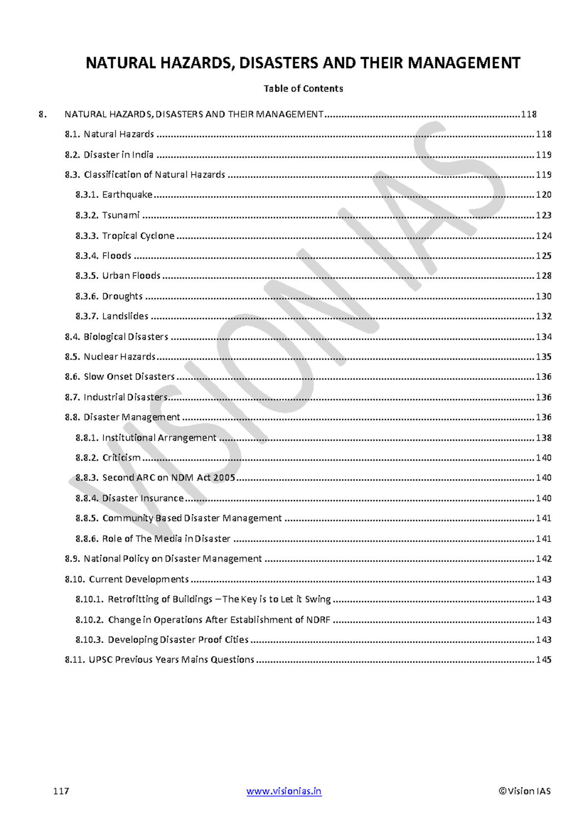 1 Disaster Management - lecture - NATURAL HAZARDS, DISASTERS AND THEIR ...