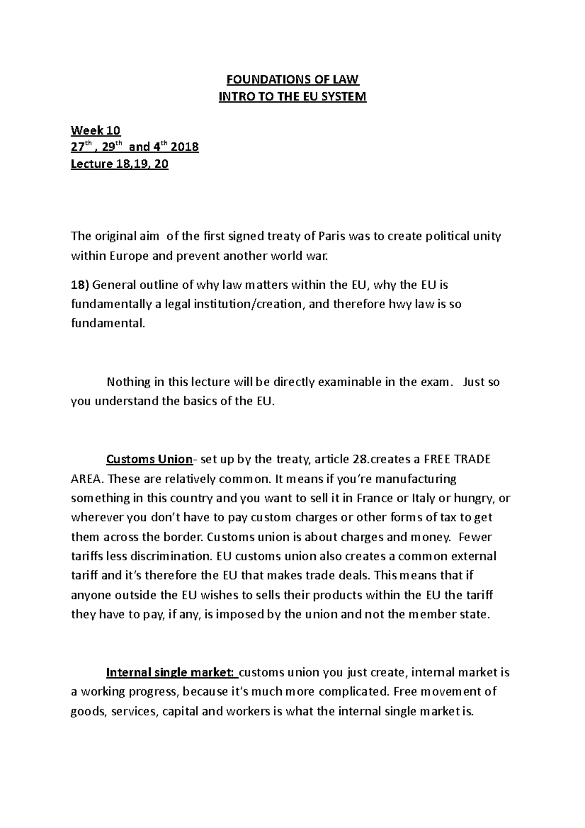 10. Foundations OF LAW lecture 18,19 and 20 - FOUNDATIONS OF LAW INTRO ...