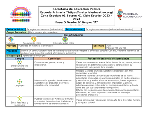 Planeacion 2 Aventuras de papel - ALINEACIÓN CON LA NUEVA ESCUELA ...