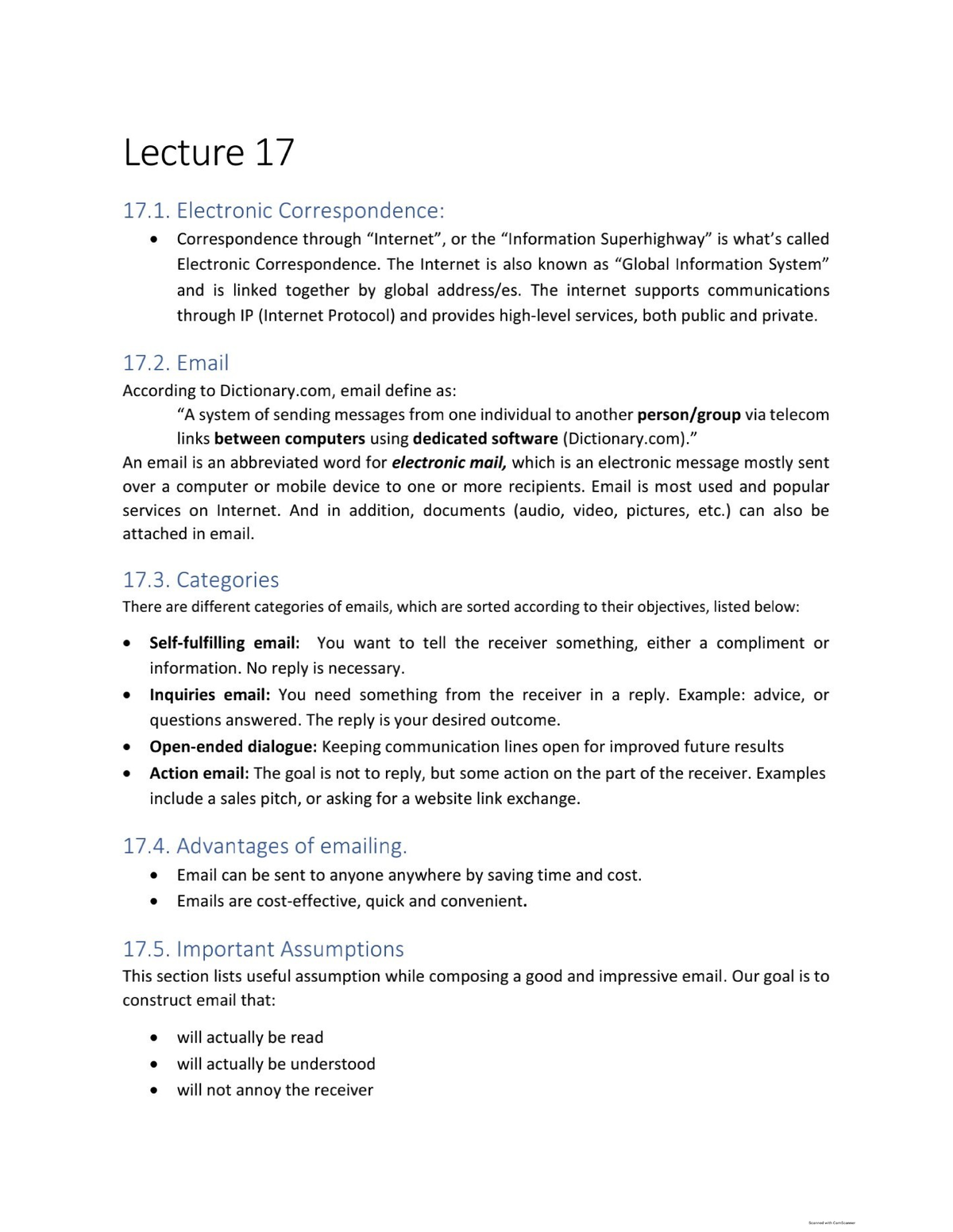 Handouts Lecture 17[Electronic Correspondence] - Report Writing Skills ...