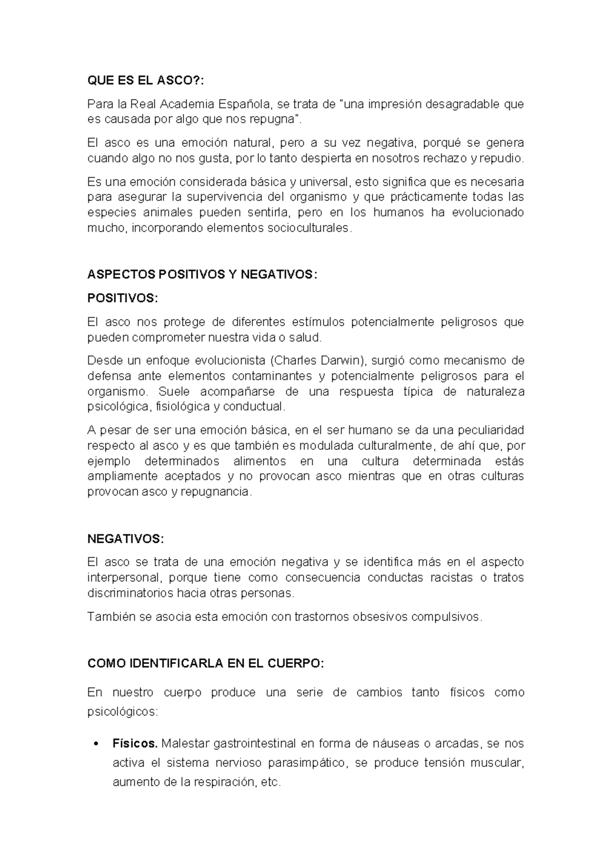 QUE ES EL ASCO - QUE ES EL ASCO?: Para la Real Academia Española, se ...