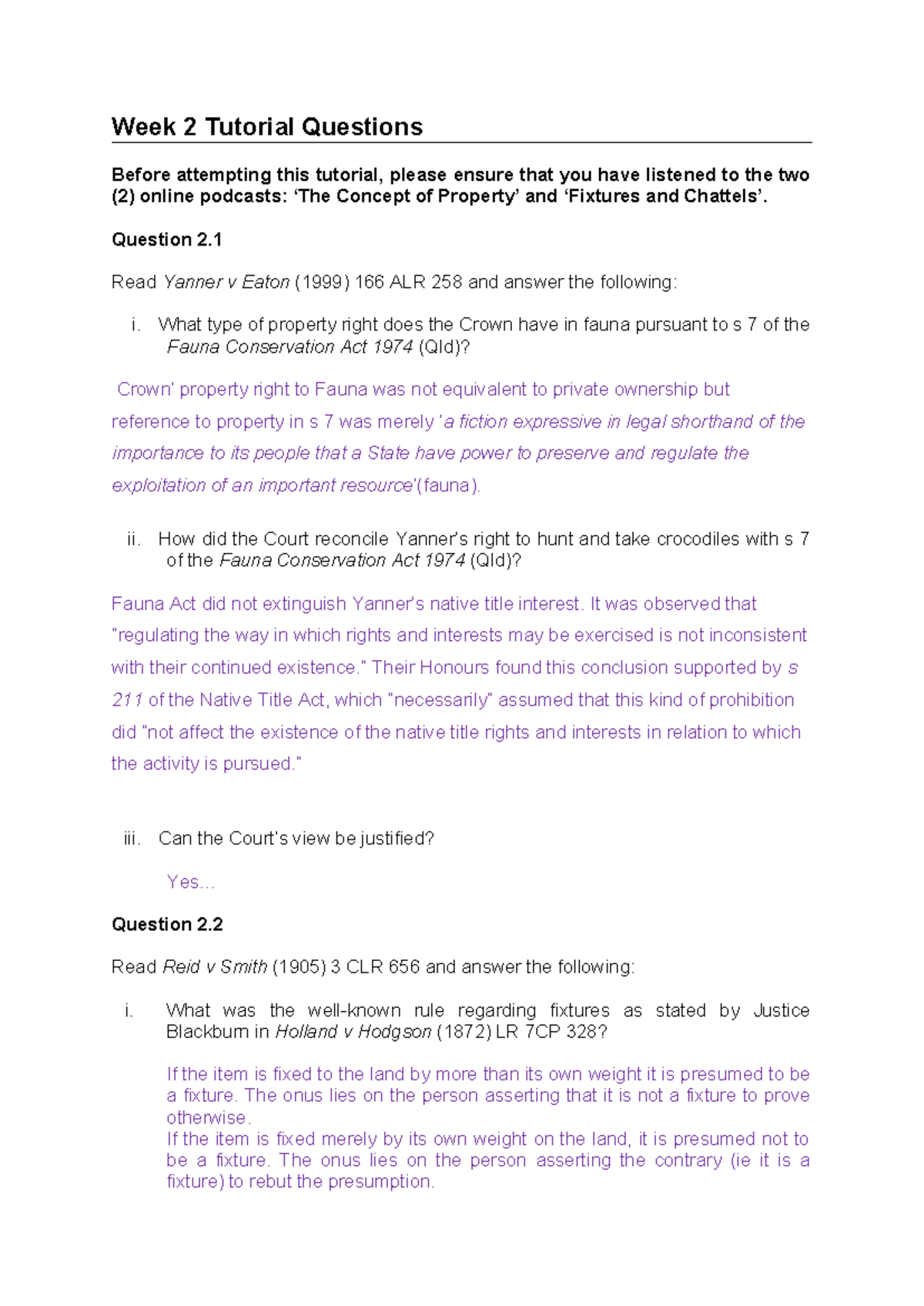 Week 2 Tutorial LLB204 - Week 2 Tutorial Questions Before attempting this tutorial, please ...