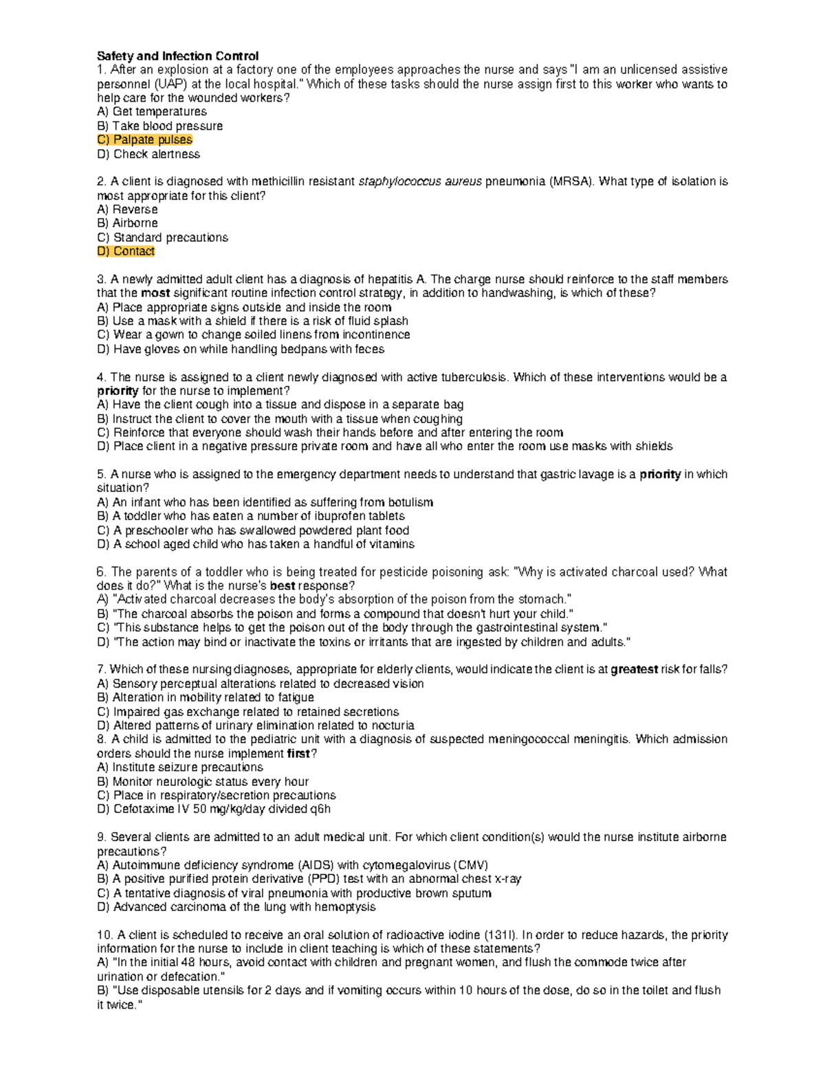 Infection Control Questions Safety And Infection Control After An infection-control-questions-safety-and-infection-control-after-an