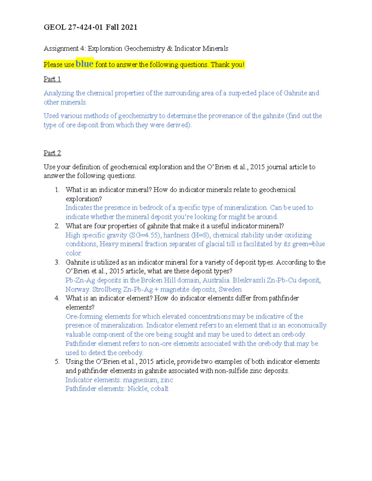 Assignment 4 - Professors name is Katie Tott - GEOL 27-424-01 Fall 2021 ...