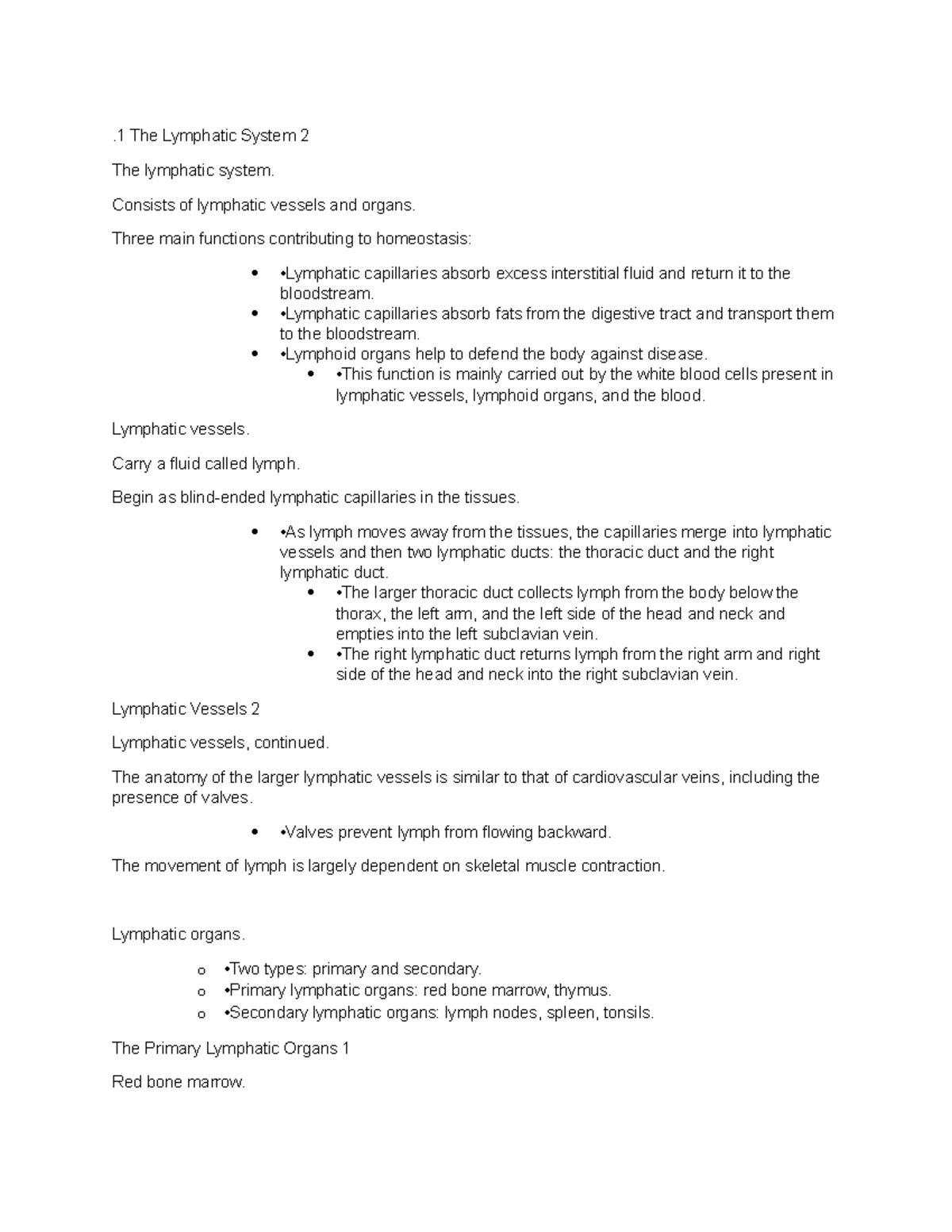 Chapter 7 slides - .1 The Lymphatic System 2 The lymphatic system ...