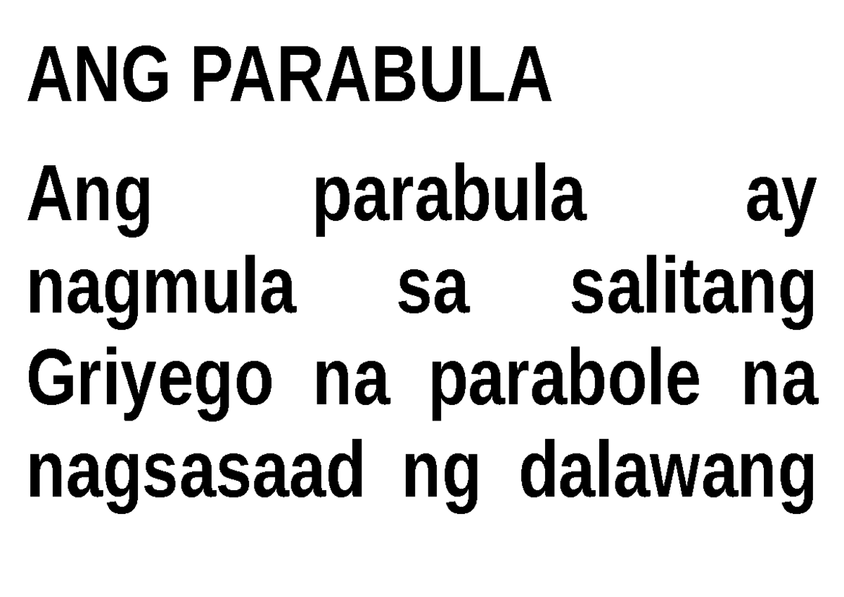 ANG Parabula.. katawagan ng mga banga sa ibang lugar - ANG PARABULA Ang ...