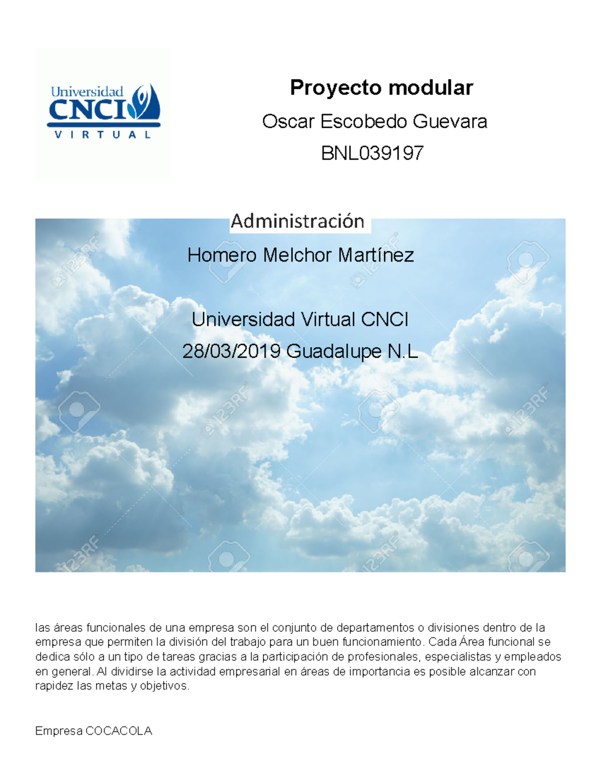 Administracion proyecto modular - Proyecto modular Oscar Escobedo ...