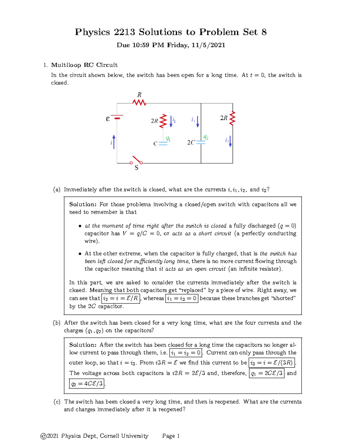 PS08 F21 solns - Weekly problem sets that are meant to make students review the lectures and ...