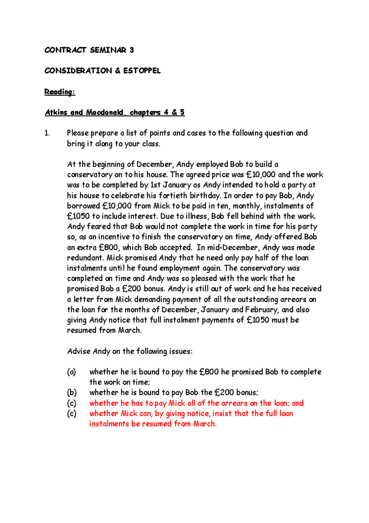 Sem 3 - notes - LLB1CON - LSBU - Studocu