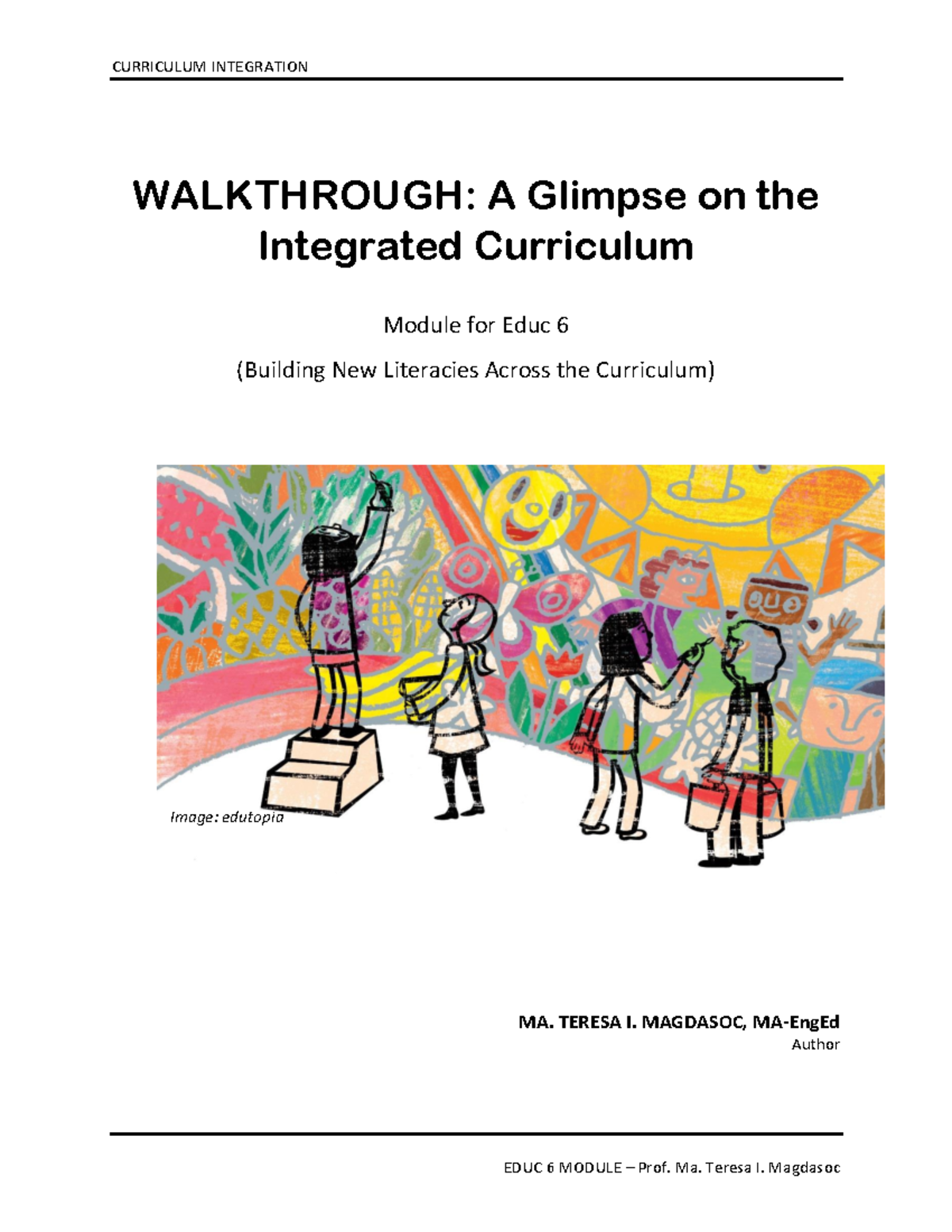 Curriculum Integration that will help to enhance your knowledge about ...