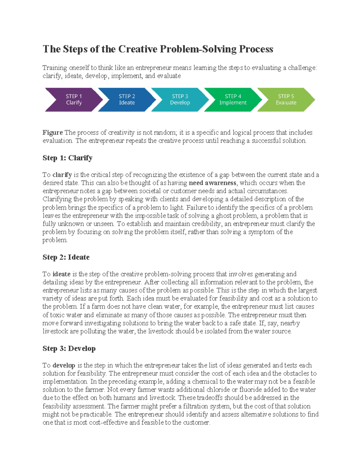 The Steps of the Creative Problem - The Steps of the Creative Problem ...