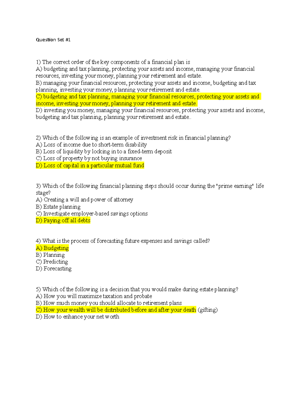 Question Set #1 student version - very useful in preparing for mid term ...