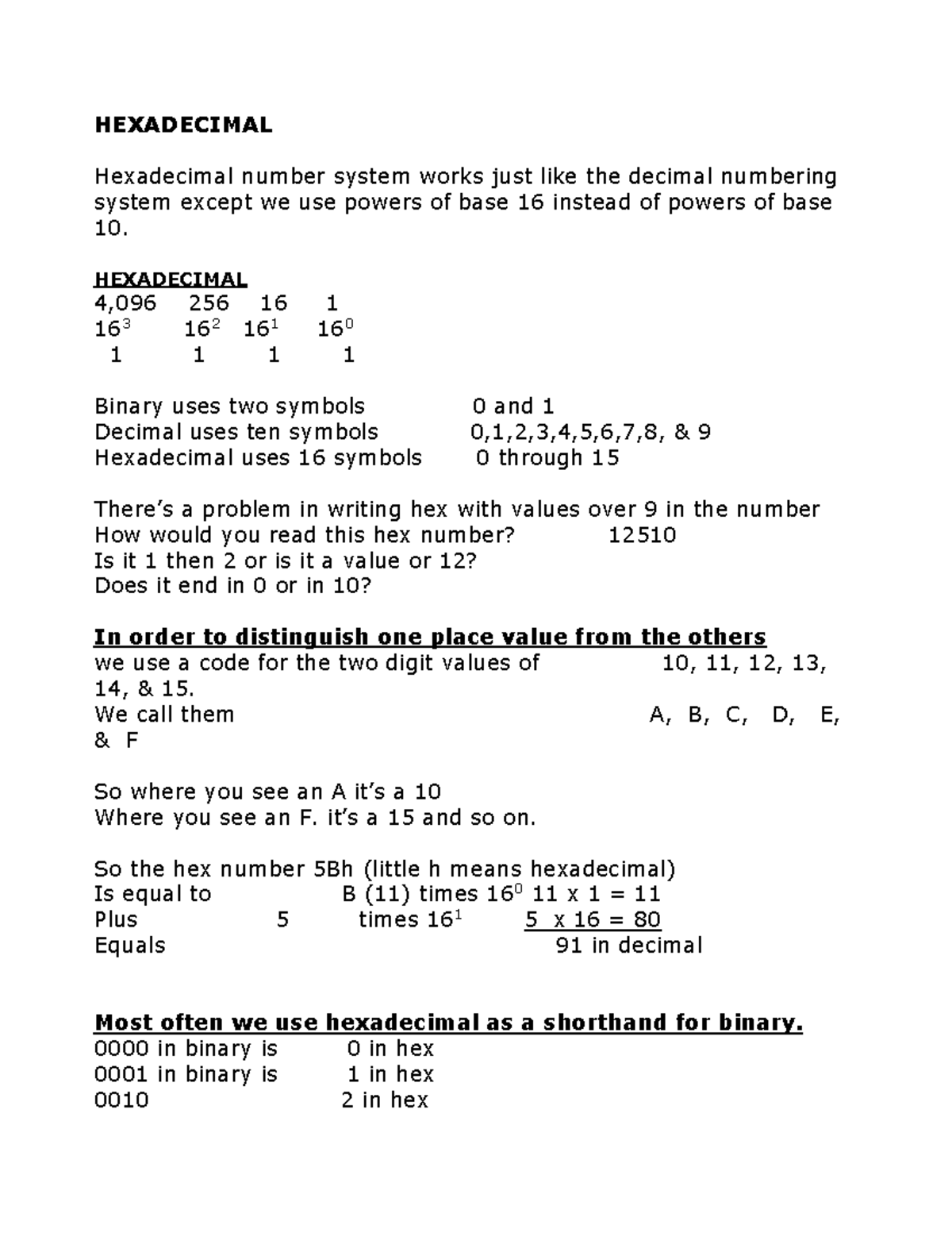 Hexadecimal Linux Installation And Configuration Lecture Notes Hexadecimal Linux Installation And Configuration Lecture Notes
