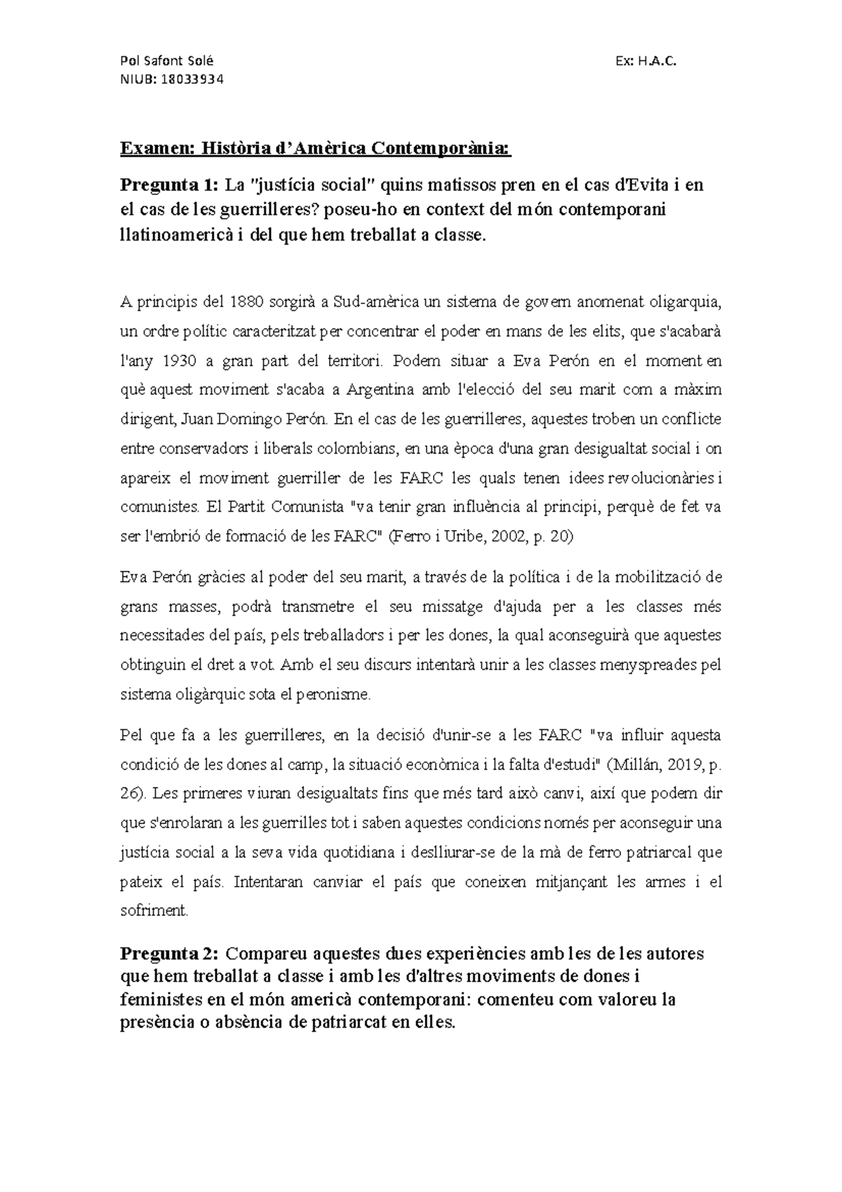 Examen HAC - Historia america contempo - Pol Safont Solé Ex: H. NIUB ...