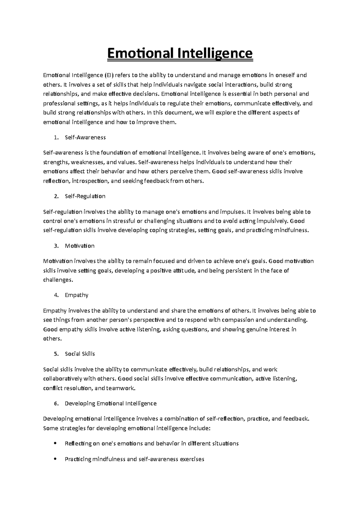 Emotional Intelligence - Emotional Intelligence Emotional Intelligence ...