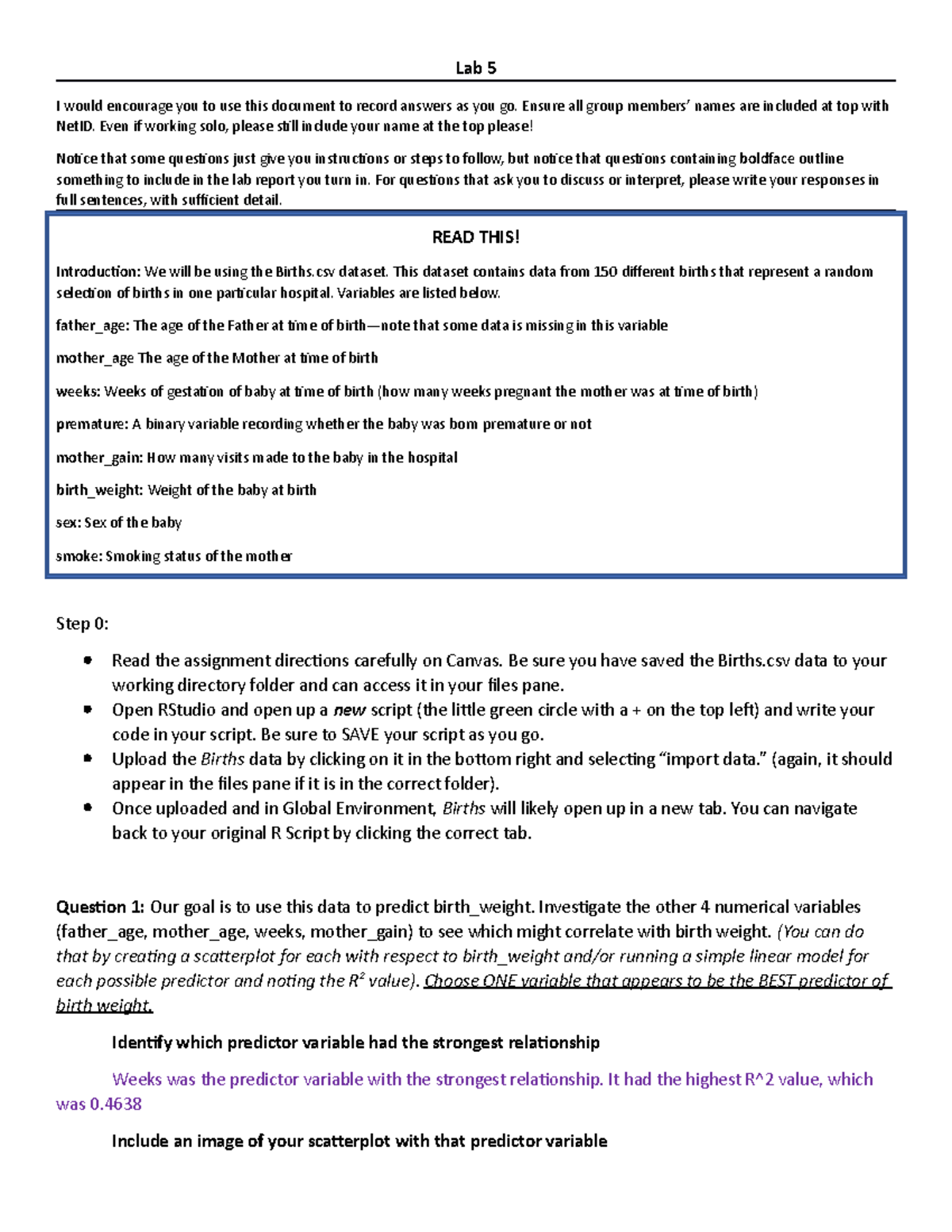Lab 5 - Completed Lab 5 - Lab 5 I would encourage you to use this ...