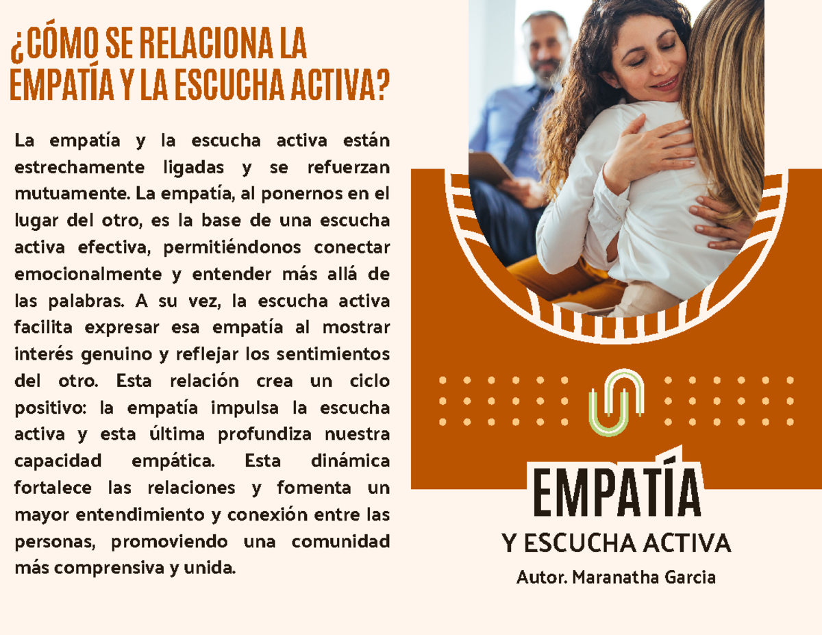 Empatía y esucha activa - ¿CÓMO SE RELACIONA LA EMPATÍA Y LA ESCUCHA ...