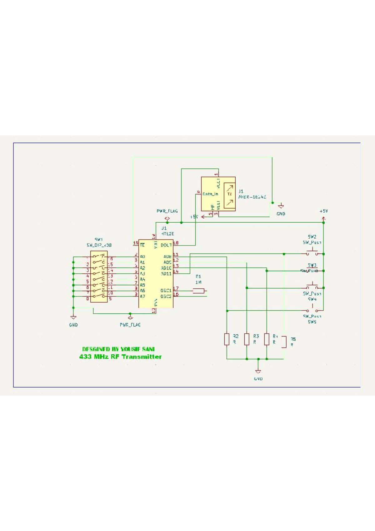 Screenshot 2024-08-29 235257 - 4 J1 Data_in TX PWR_FLAG 5V 5 5 GND U1 ...