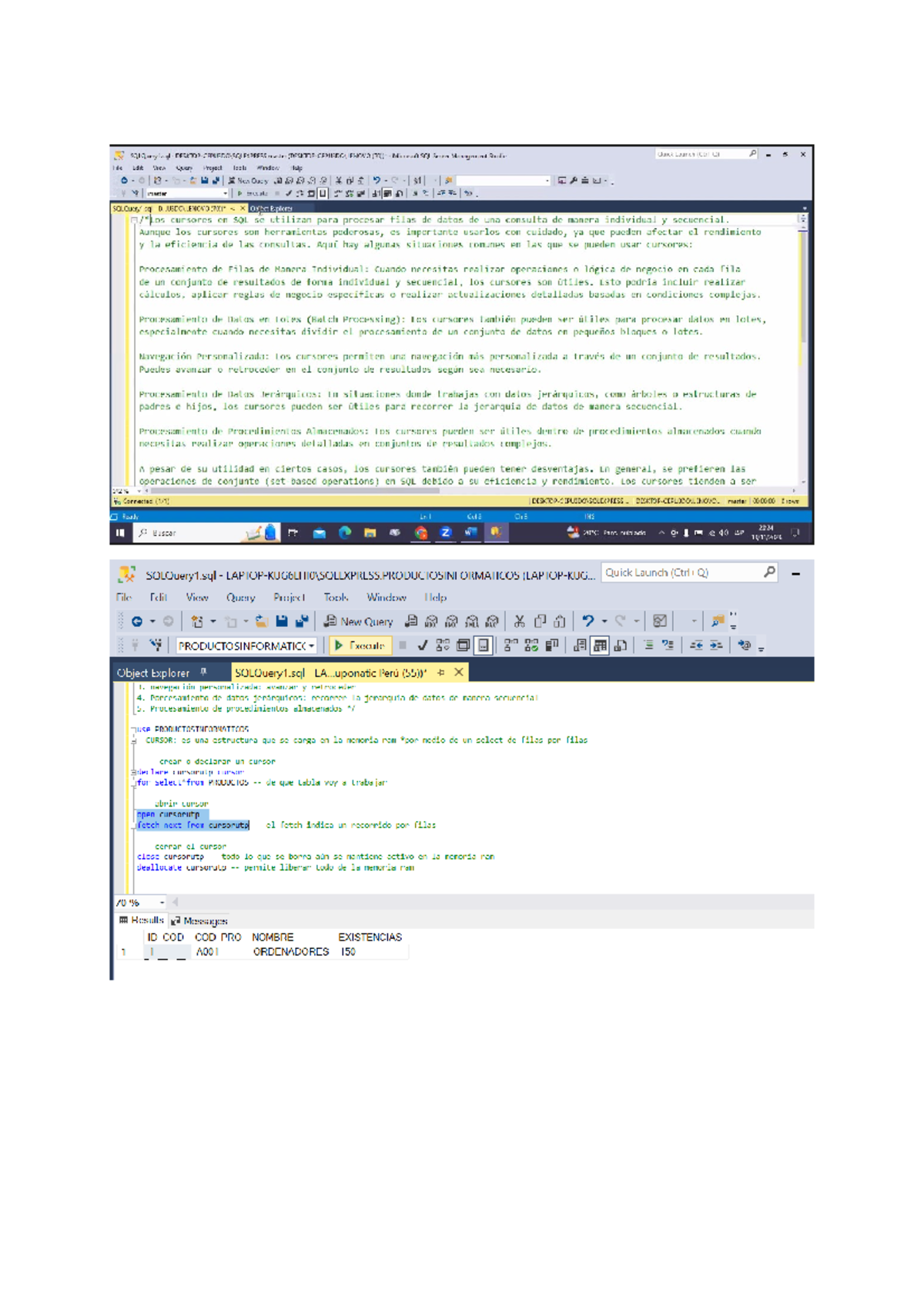 Semana 14 - Cursores - Base de Datos - Studocu